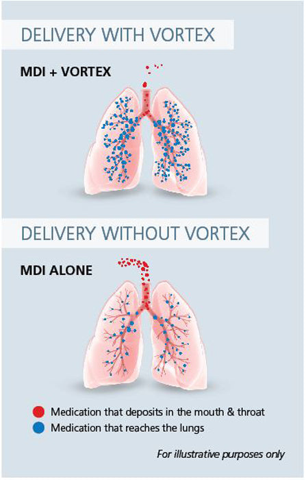 Pari VORTEX Holding Chamber with Medium Mask | Health Connection